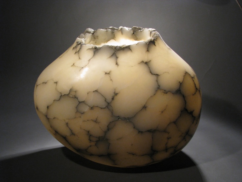 Large House Bowls in rare American Alabaster by Paul Hawkins, Sculptor ...